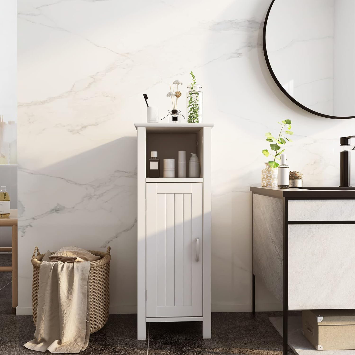 Lark Manor Multifunctional Storage Cabinet, 3-Height Adjustable Shelf ...