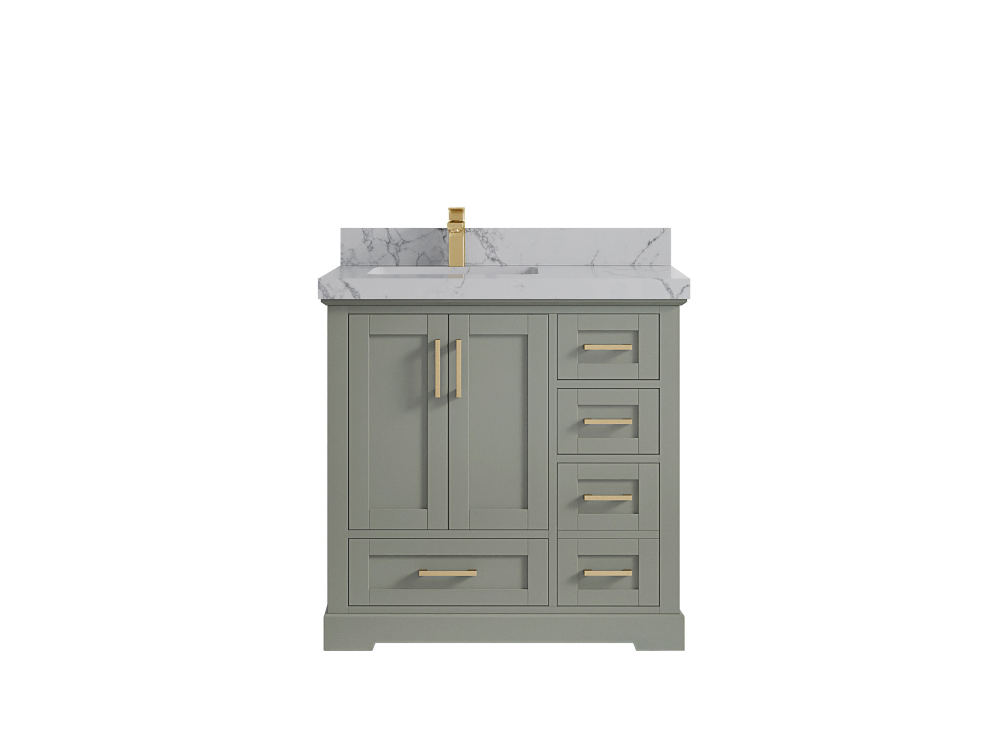 Willow Collections Boston 36 In. W X 22 In. D Left Offset Sink Bathroom ...