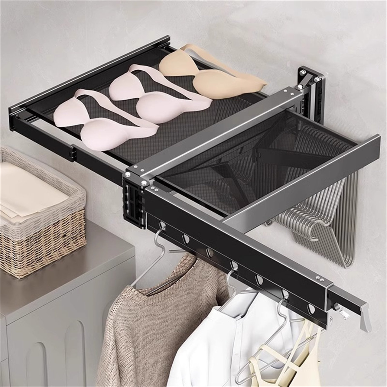 Thrones Designs Aerowing Compact Retractable Clothes Rack | Wayfair