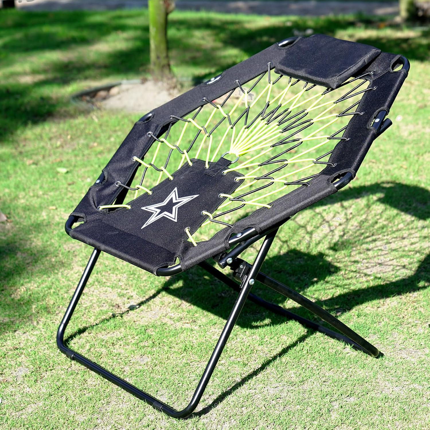 Arlmont & Co. Elastic Foldable Accent Bungee Chair Dish Chair Camping ...