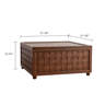 Latitude Run® Living Room Large Square Brown Solid Wood Coffee Table ...