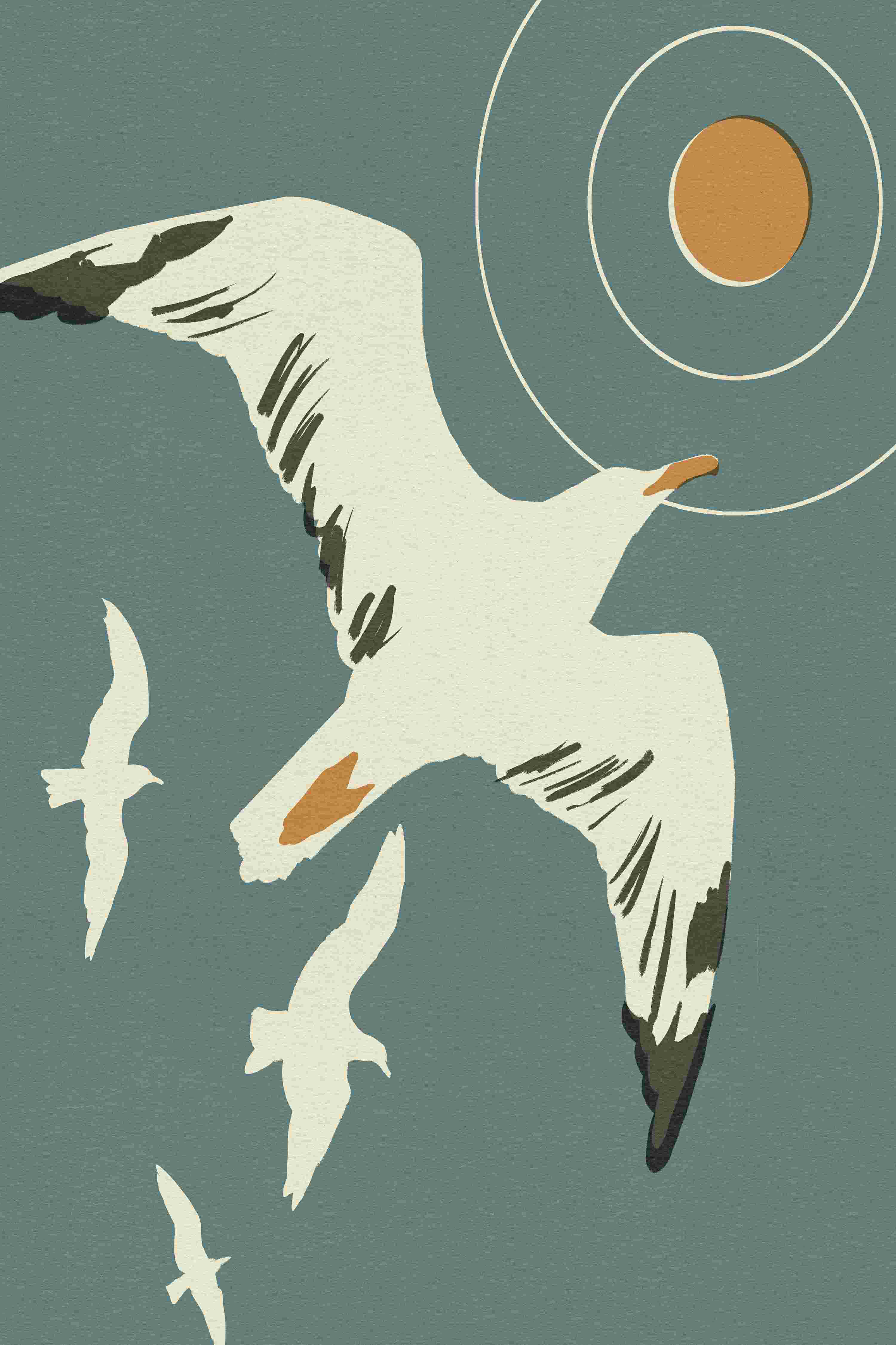 Rosecliff Heights Seagull Block Print II - Wayfair Canada