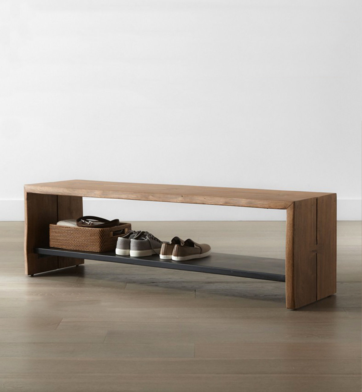 Loon Peak Rustic Pine Solid Wood Entryway Shoe Bench - Wayfair Canada