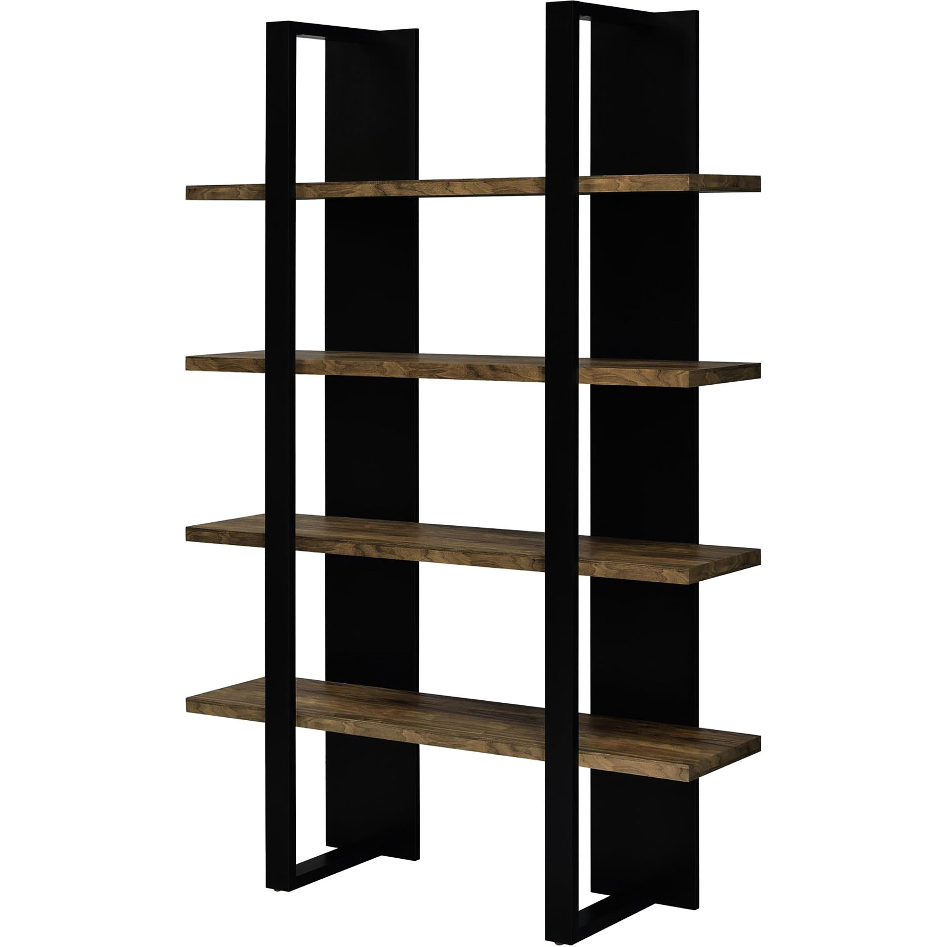 IntrospectiveIncline 4-Shelf Bookcase With Vertical Shelves, Modern ...