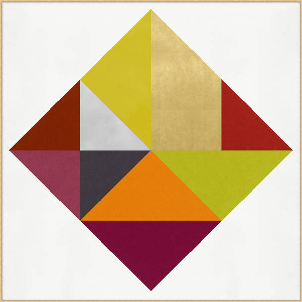Lillian August Angular Pattern 2' Framed Graphic Art Print on Canvas ...