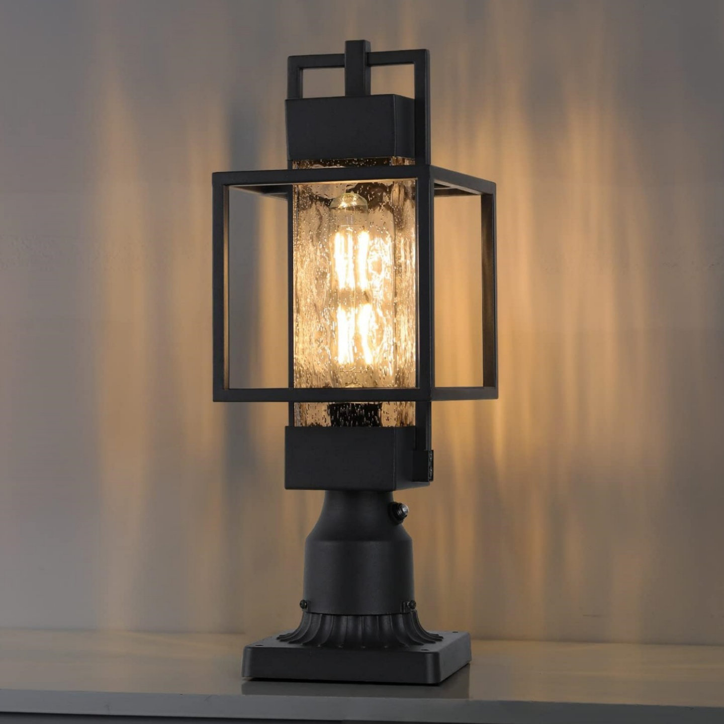 Darby Home Co Dusk to Dawn Outdoor Post Light Fixture Hardwired ...