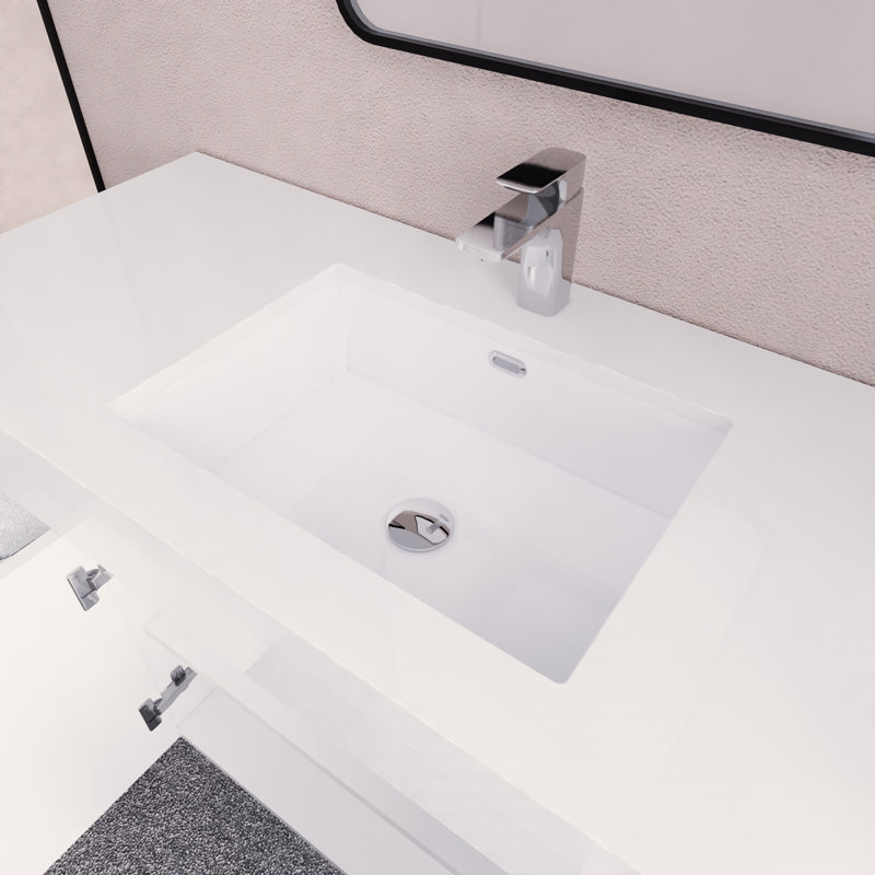 Brayden Studio® Bastos 47" Wall-Mounted Single Bathroom Vanity Set ...