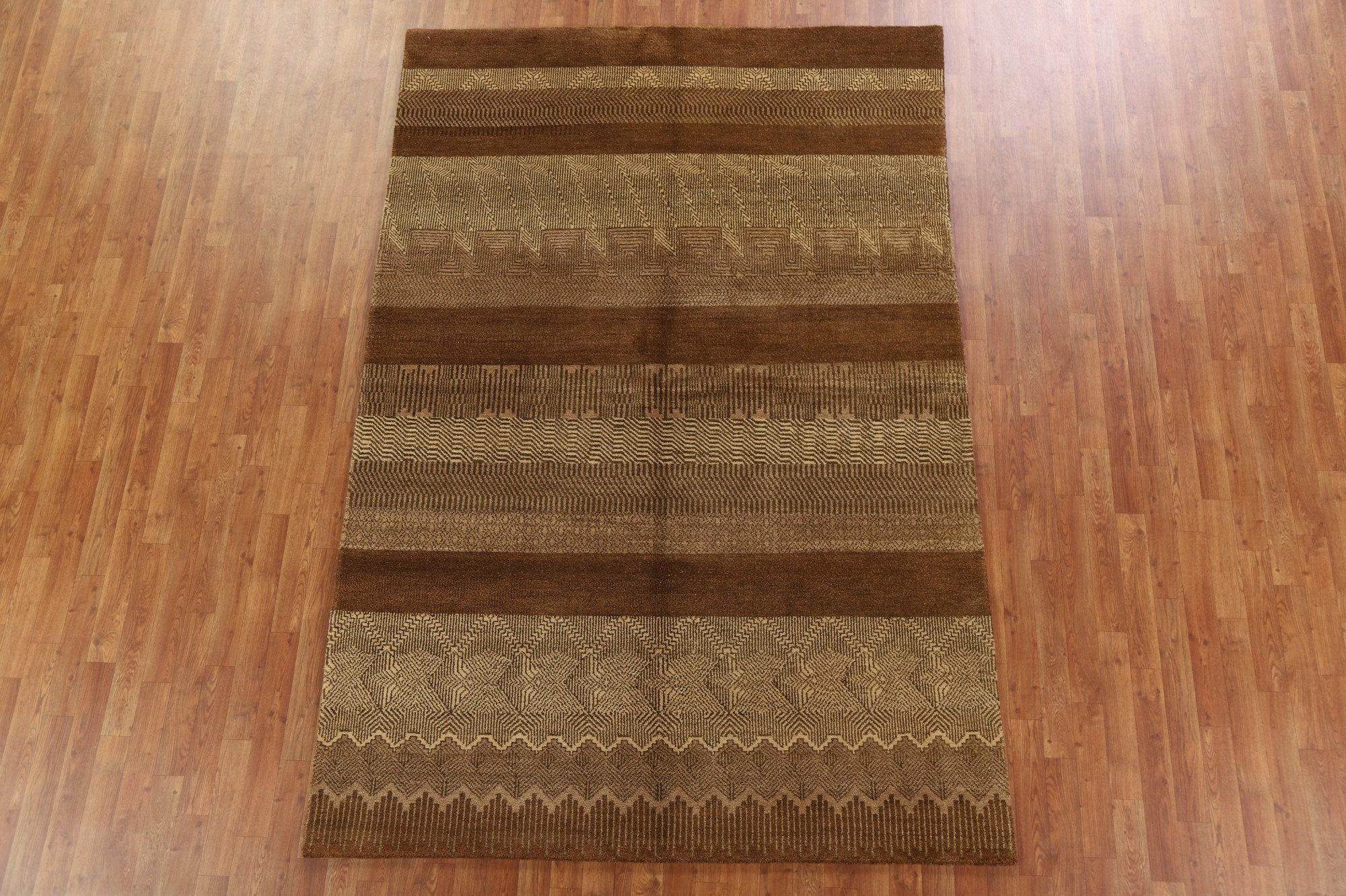 Rugsource One-of-a-Kind 6'2" X 9'2" New Age Wool Area Rug in Brown ...