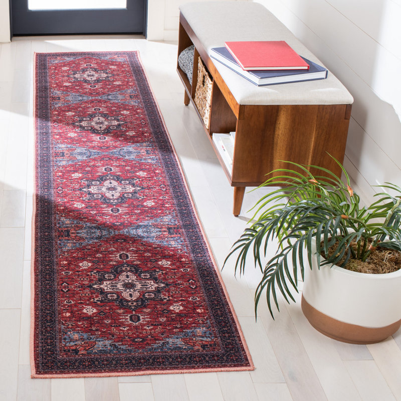 Mistana™ Chenier Oriental Red/Navy Area Rug & Reviews | Wayfair
