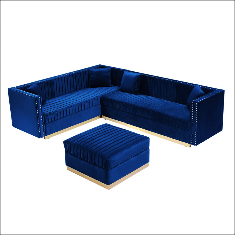Mercer41 Contemporary Vertical Channel Tufted Velvet Sofa | Wayfair