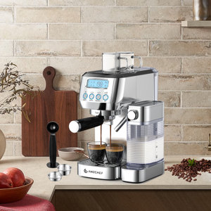 AMZCHEF Pro 20-bar Coffee Machine With Milk Frother Steam Wand ...