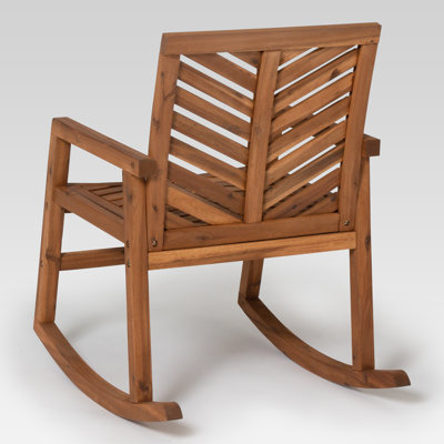 Lark Manor Harbison Acacia Outdoor Rocking Chair & Reviews | Wayfair