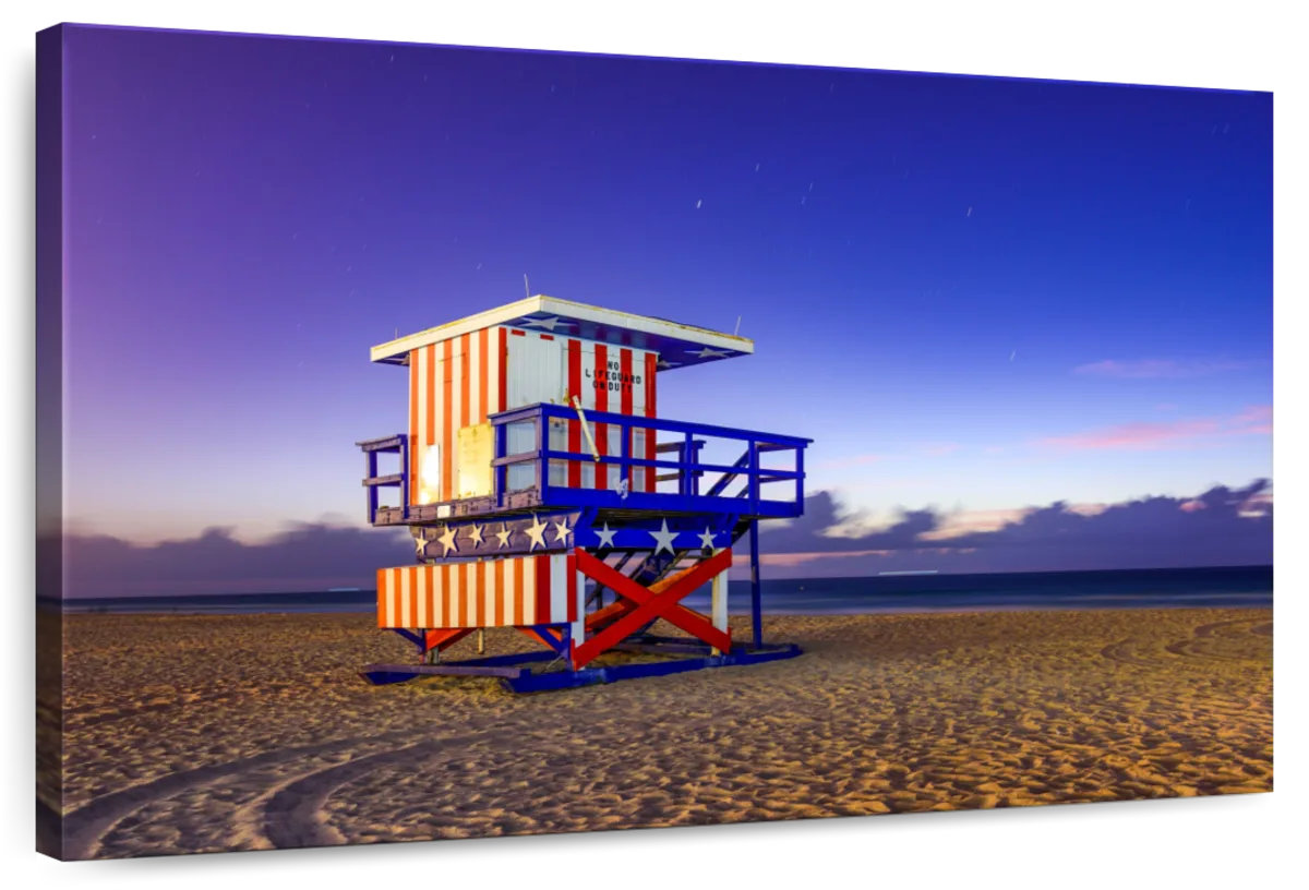 Beachcrest Home™ Gillard USA Beach Lifeguard Tower | Wayfair