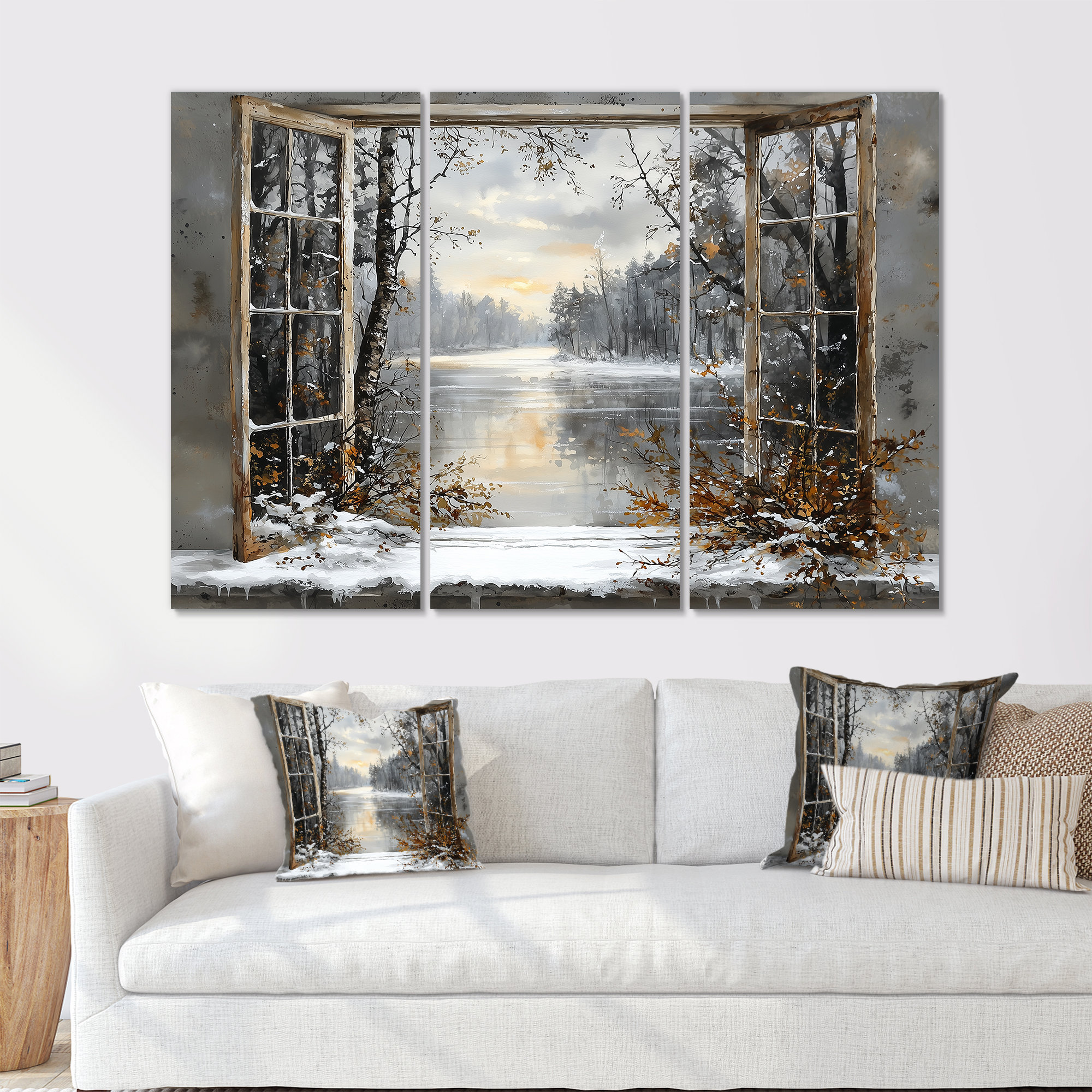 Lark Manor™ Frosty Dawn Winter Windows Scenery II - Winter Landscape ...