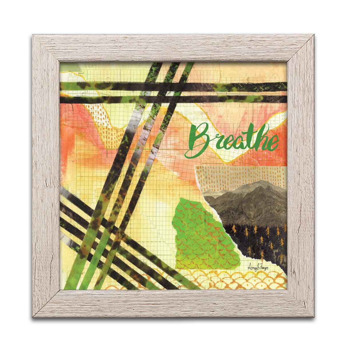 Ebern Designs Mountains Breathe by Amy Frazer - Graphic Art Print | Wayfair