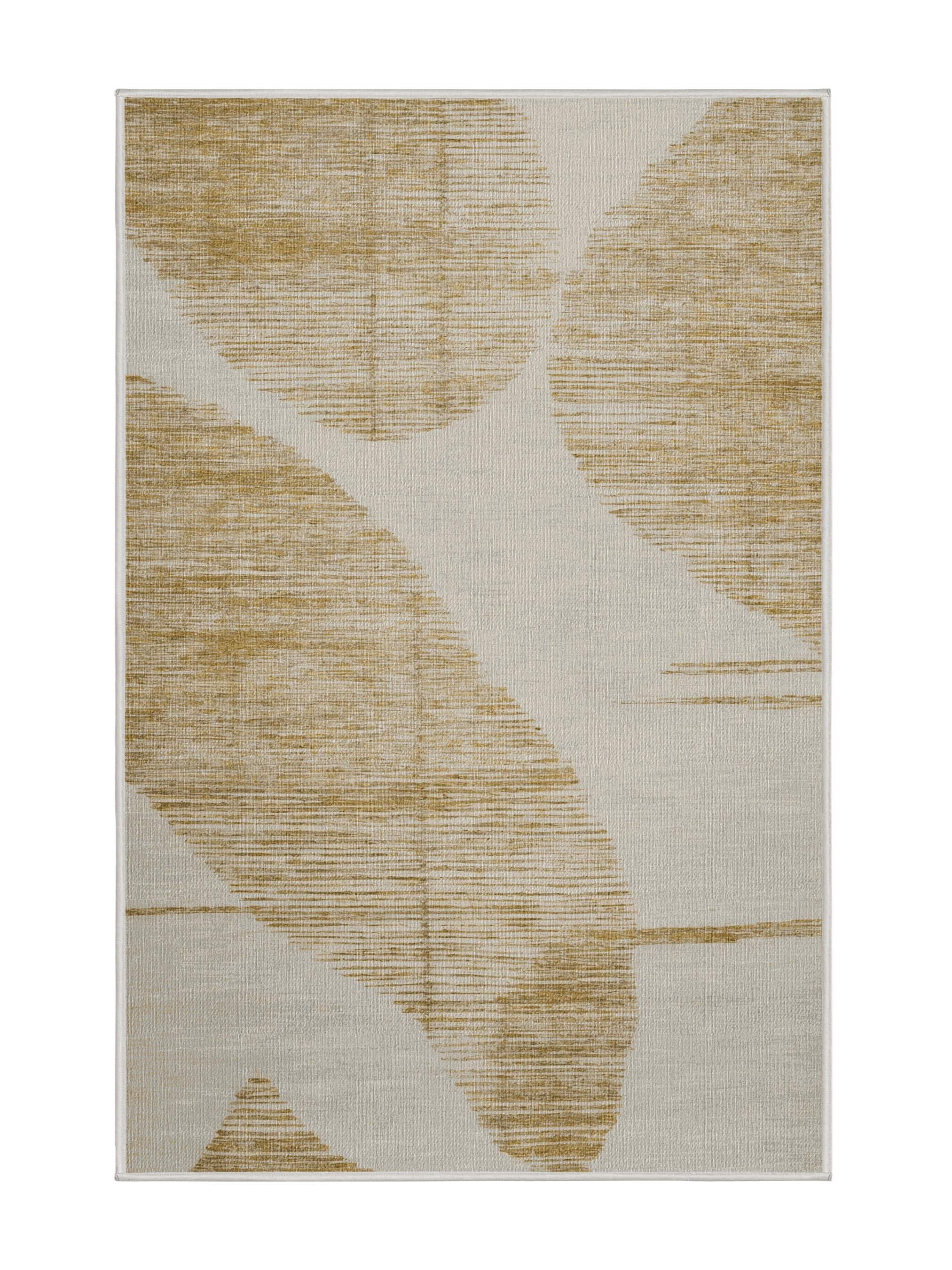 Hokku Designs Machine Washable Abstract Beige Area Rug | Wayfair