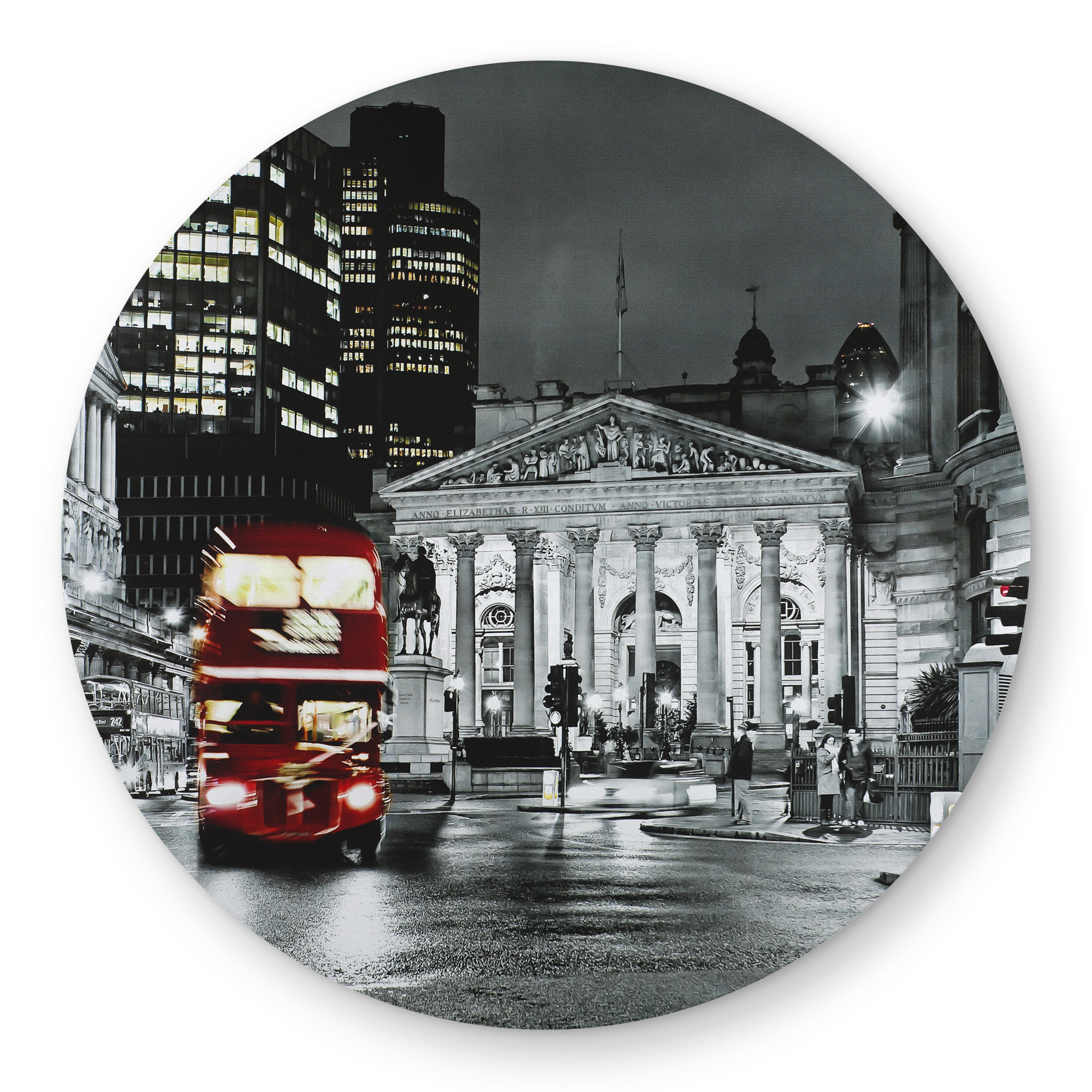 Begin Edition International Inc. Grayscale Pantheon with Red Bus ...