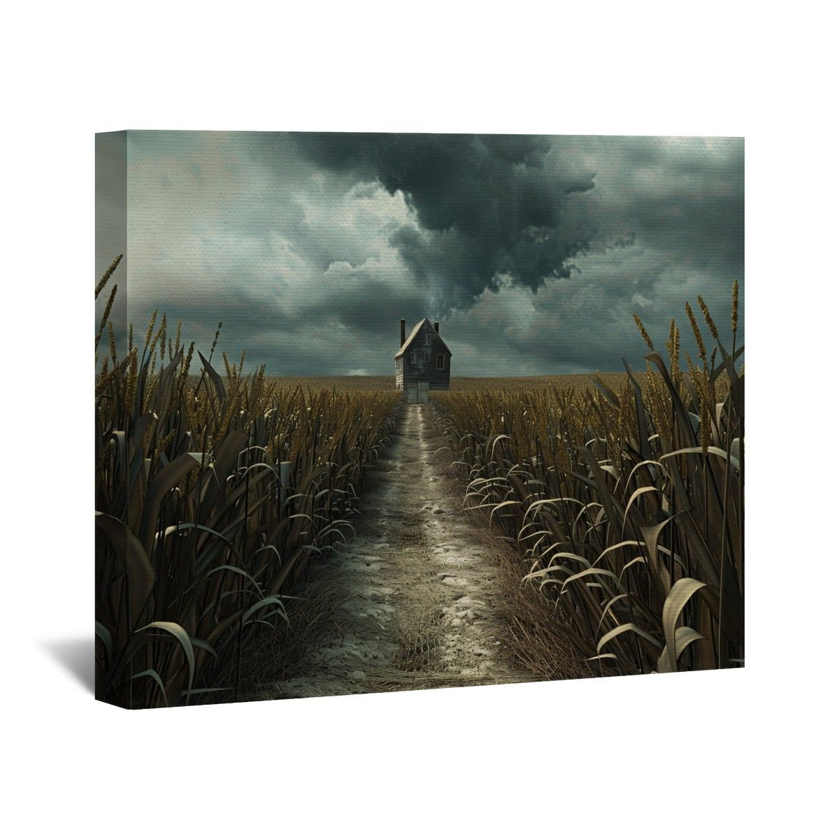 Winston Porter Ominous House Canvas Wrap - Architecture Wall Decor ...
