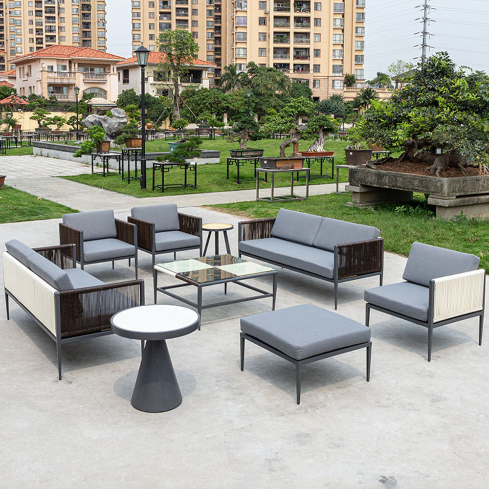Elegant Home Furnishings.s Outdoor Modern Simple PE Rattan Leisure Sofa ...