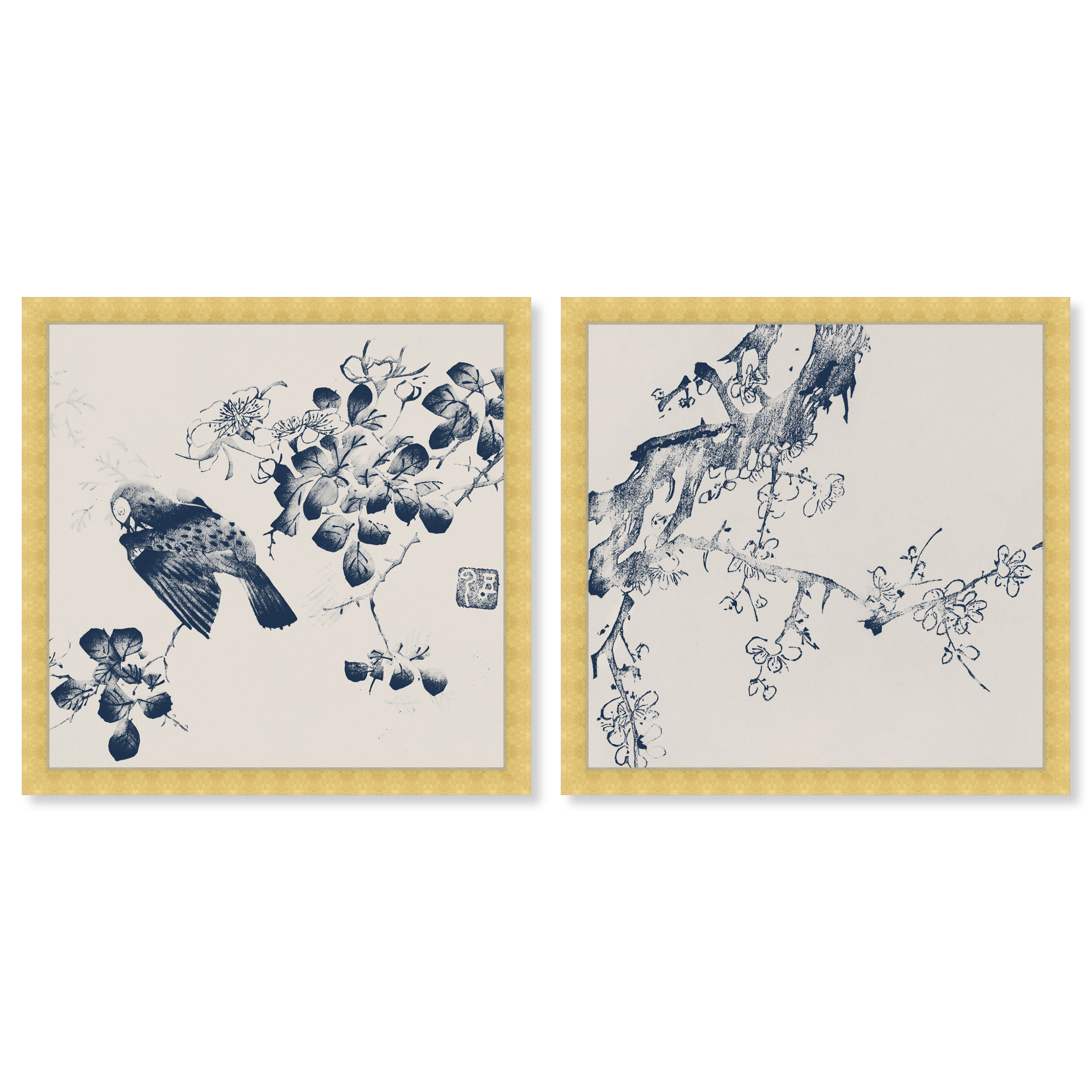 Oliver Gal Prints Oliver Gal Asian Blooming Tree Framed Canvas Art ...