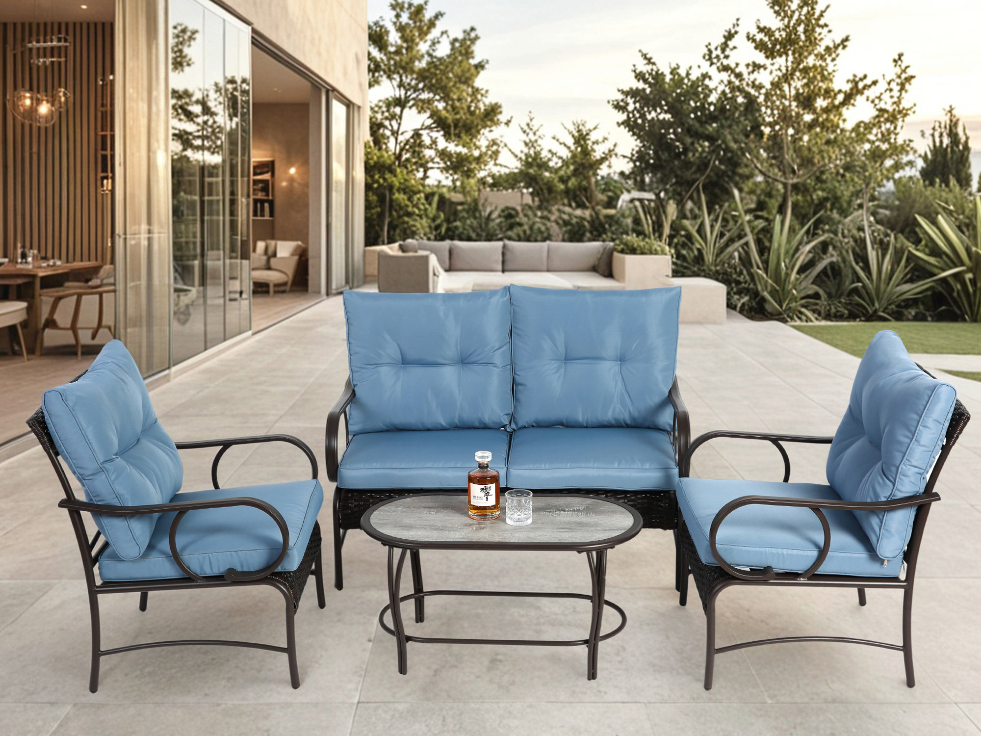 Lark Manor™ 4Pc Outdoor Living Set | Wayfair