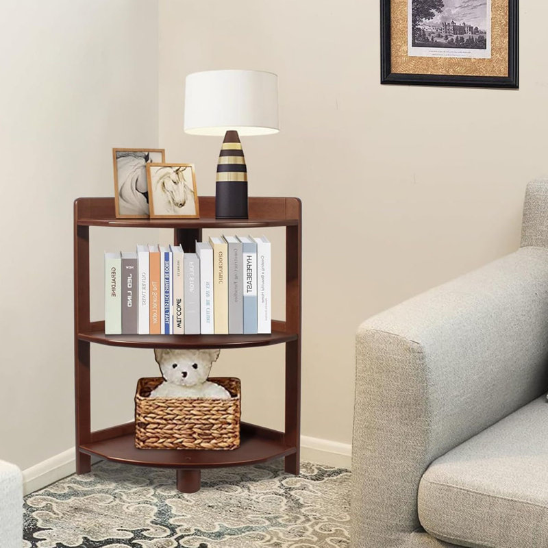 George Oliver 3 Tier Bamboo Corner Bookshelf | Wayfair