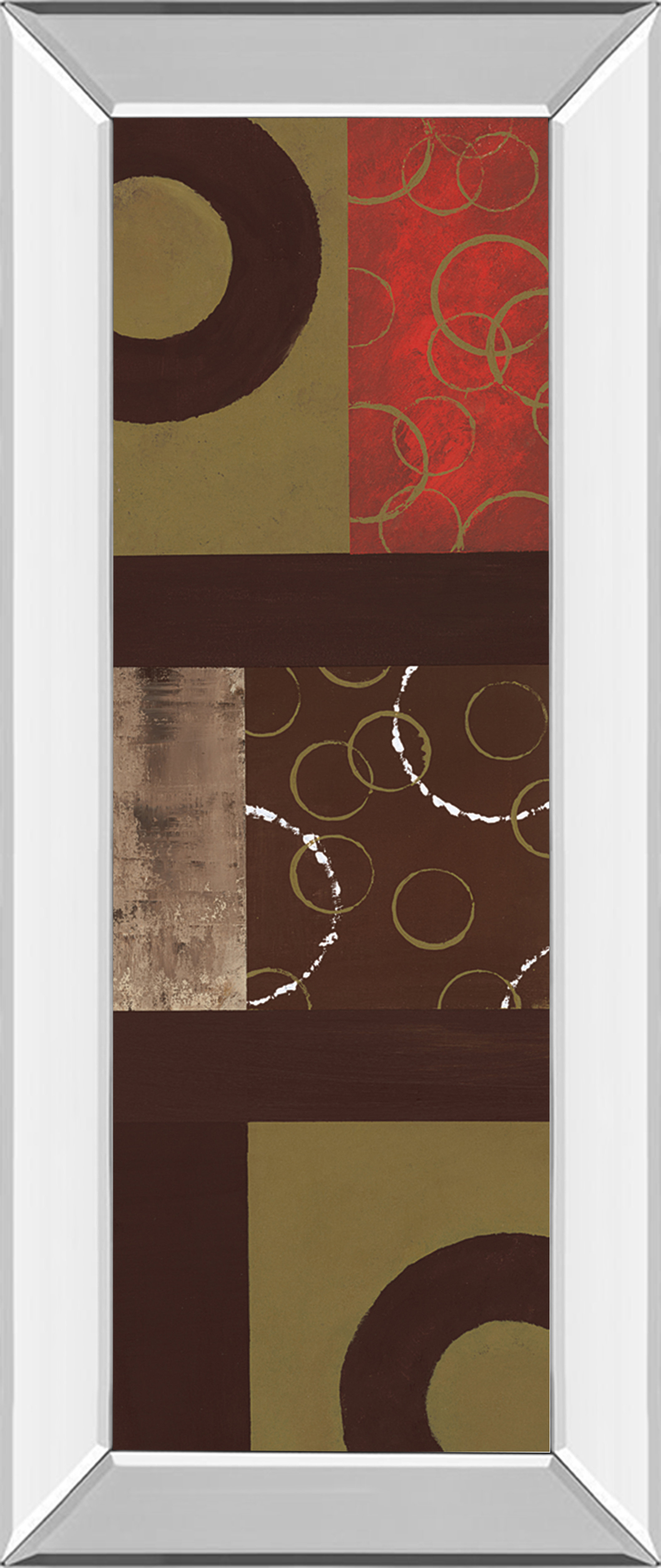 Red Barrel Studio® Ringed Mosaic Wall Art - 18" x 42" - Mirrored Frame ...