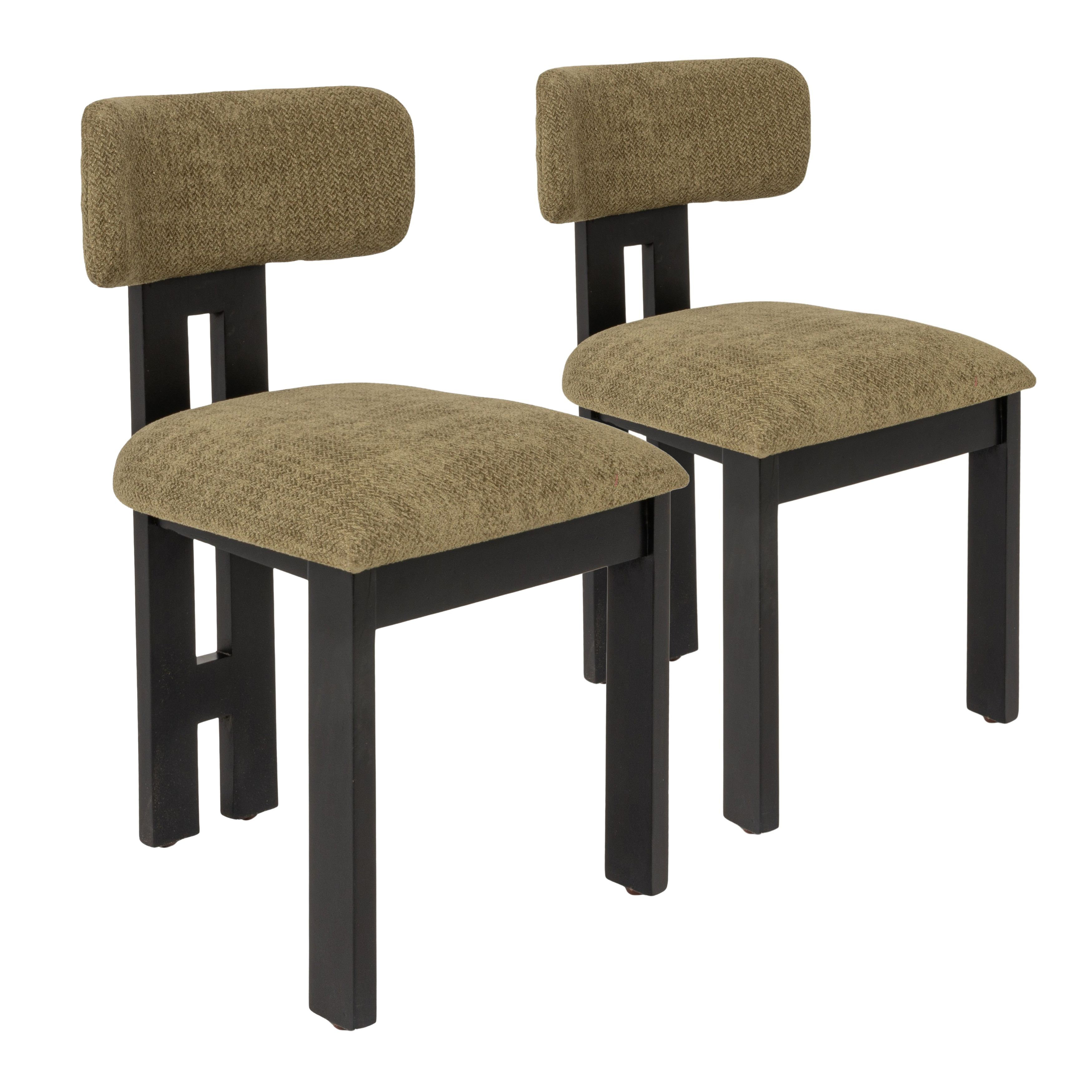 Rowena Interiors Acacia Wood Dining Chair With Upholstered Seat | Wayfair