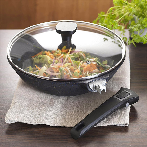 Belfry Kitchen Wok With Lid And Detachable Handle | Wayfair.co.uk