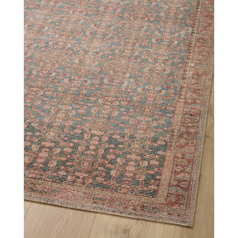Angela Rose x Loloi Aubrey Blue / Terracotta Area Rug & Reviews | Wayfair