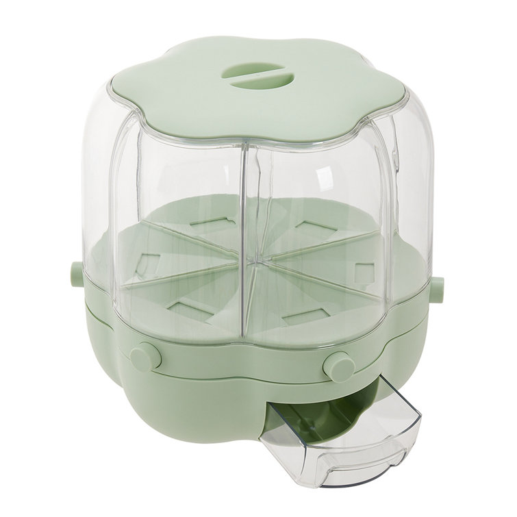 Belfry Kitchen 6 Grids Rotating Food Grain Storage Container | Wayfair ...