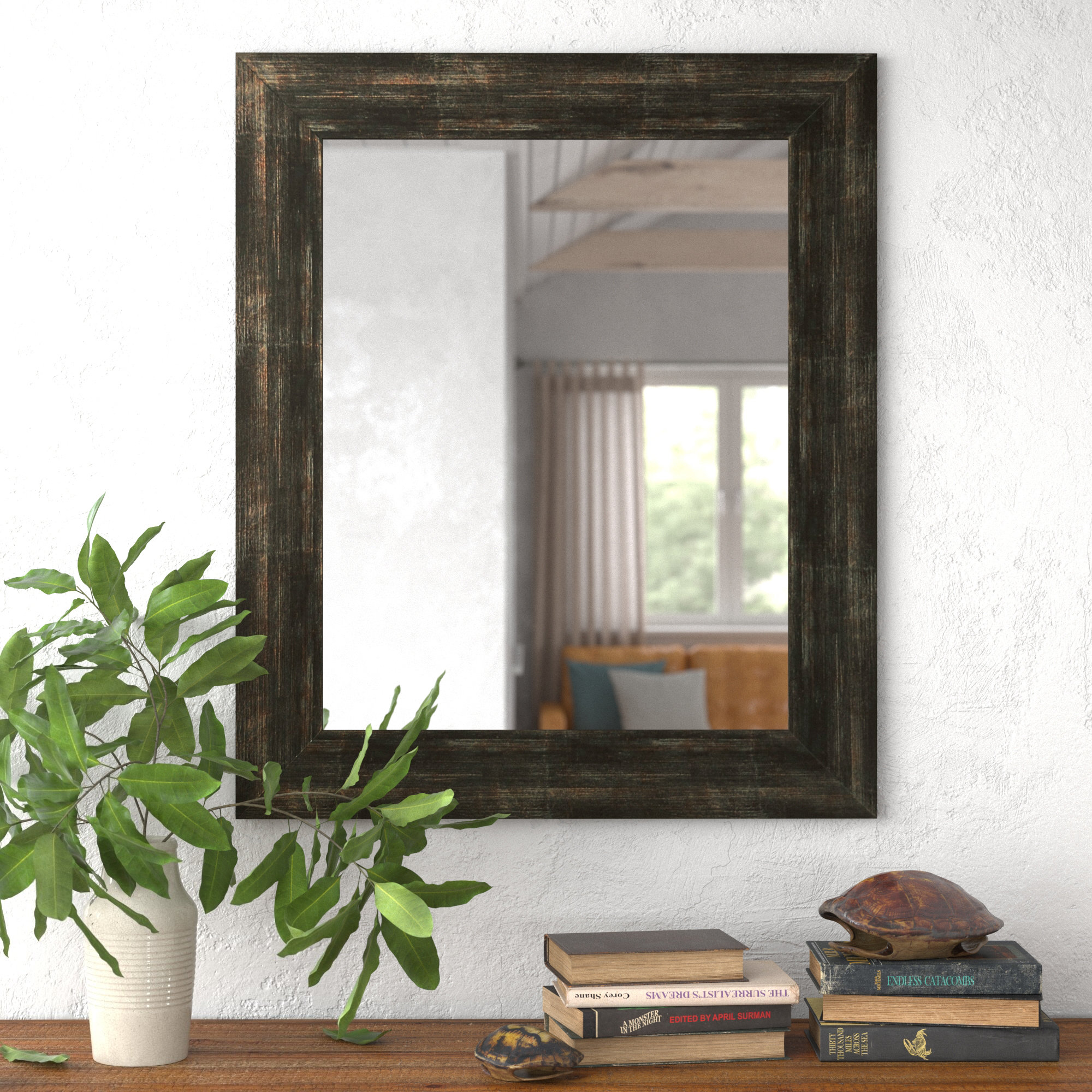 Wade Logan® Lason Rustic Distressed Mirror & Reviews | Wayfair