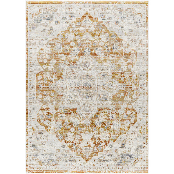 Bungalow Rose Romily Tan/Burnt Orange Area Rug & Reviews | Wayfair