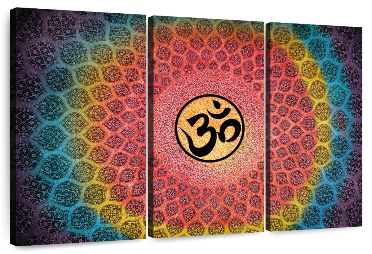 Elephant Stock Colorful Om Symbol | Wayfair