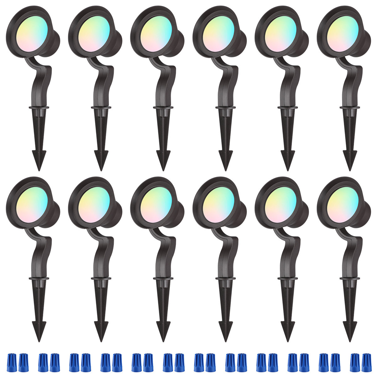 LEDVANS Low Voltage Integrated LED Metal Landscape Spotlights Color ...