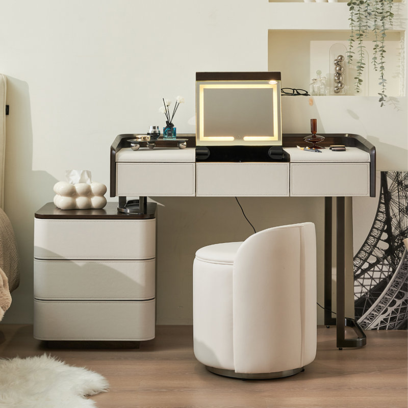Orren Ellis 39.37"Minimalist Rectangular Flip-Top Dressing Table | Wayfair
