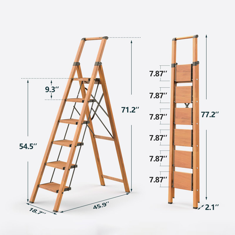 WFX Utility™ 6 - Step Aluminum Folding Small Step Ladder | Wayfair