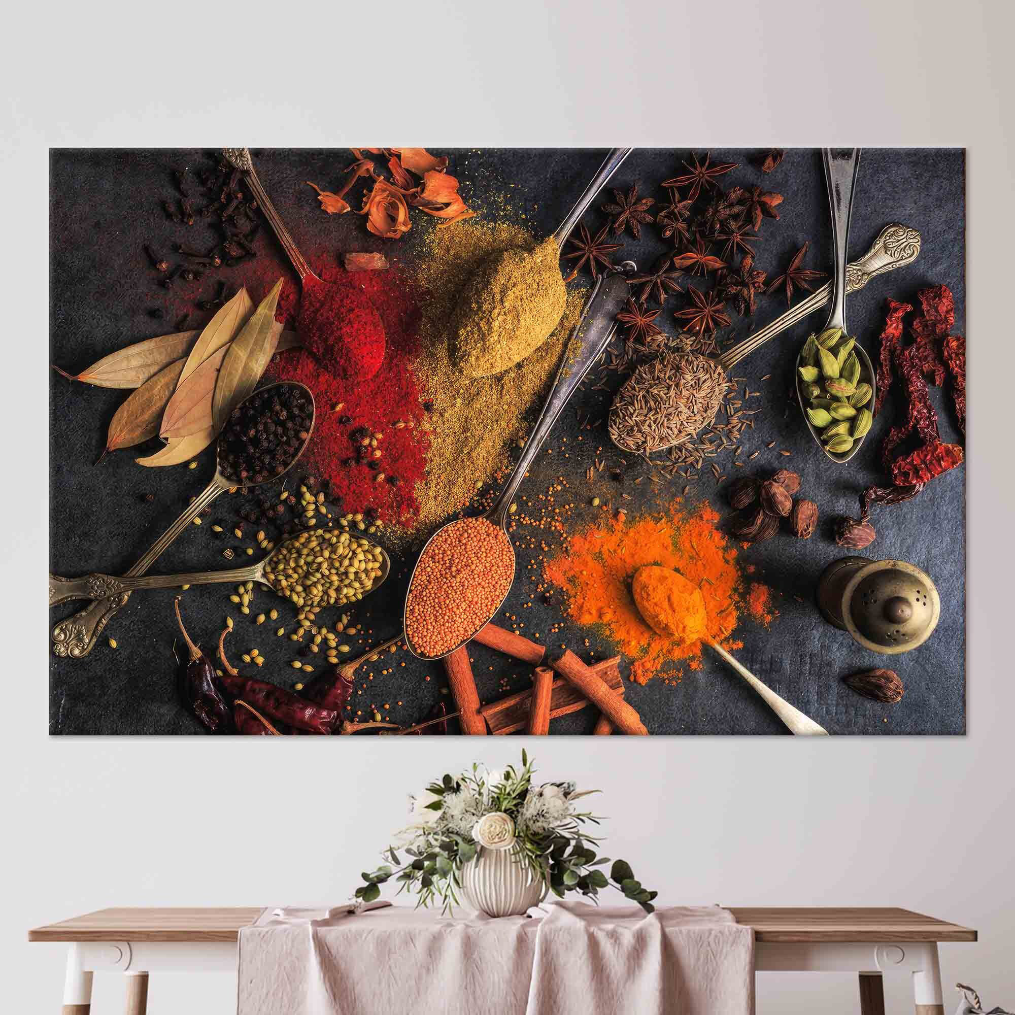 kayra export Large Modern 3D Spices Wall Art for Kitchen Decor in ...