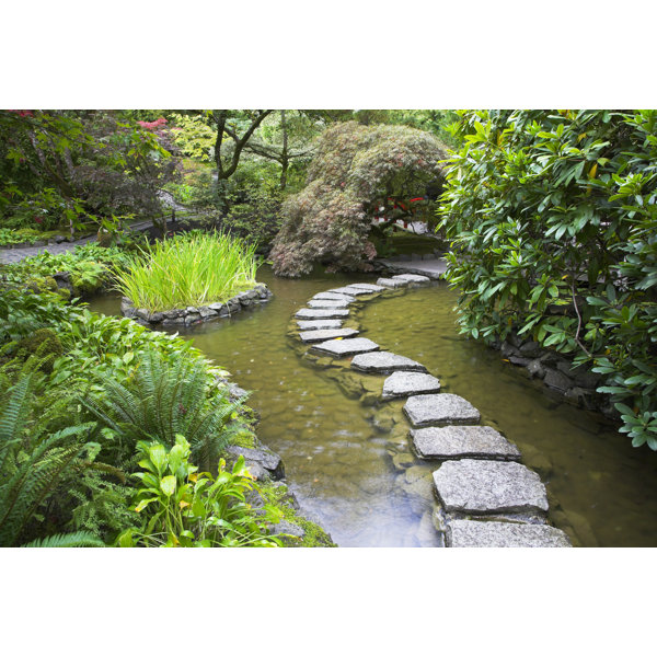 Ebern Designs Footpath From Stones On Canvas by Kavram Print | Wayfair