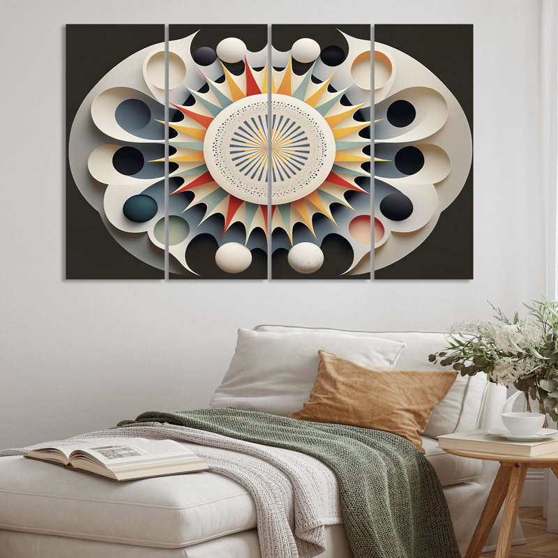 Wrought Studio™ Visionary Dream Retro Mandala On White IV On Canvas 4 ...