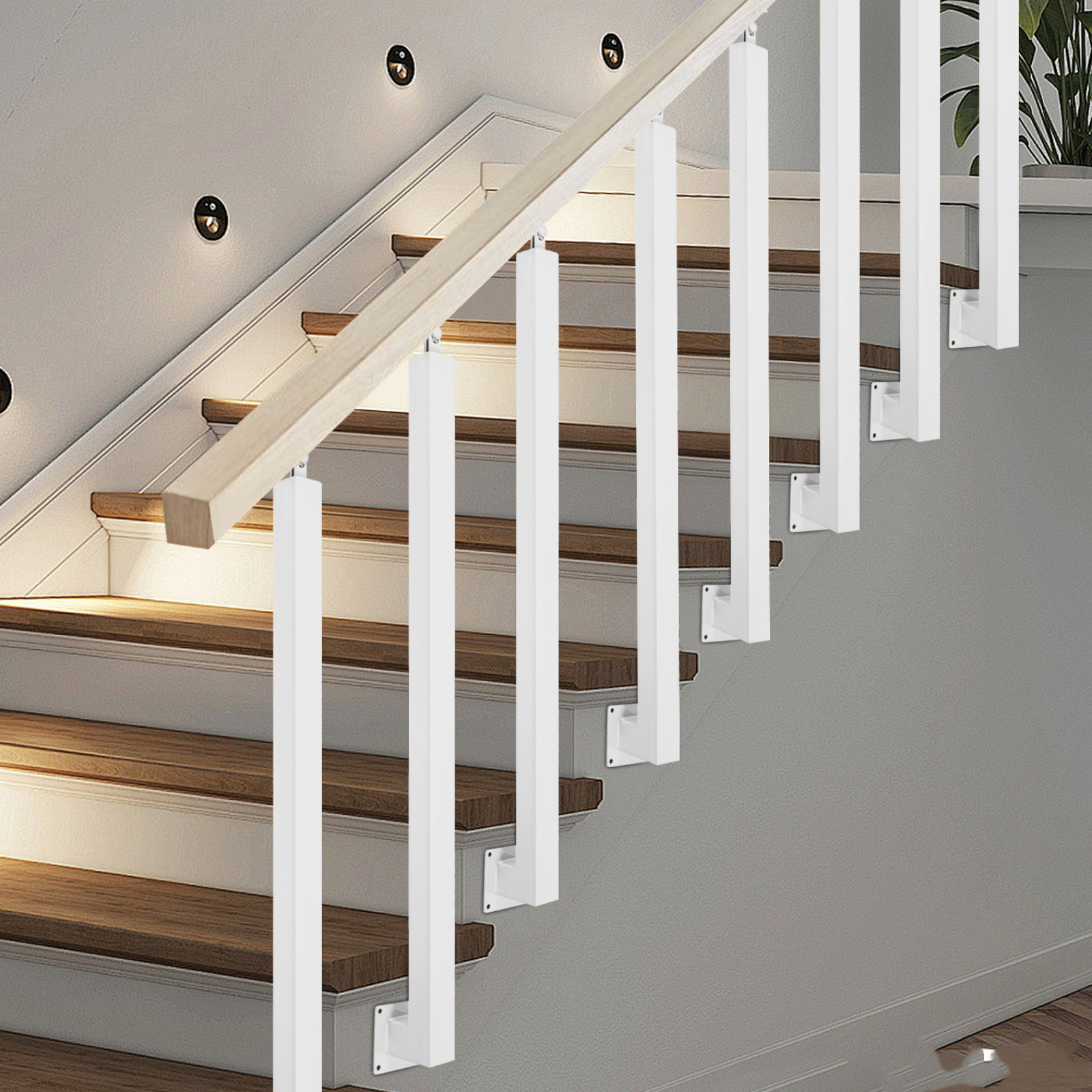 YXSUN Stair Railing Posts, 2Pcs Stair Baluster Posts, Adjustable Stair ...