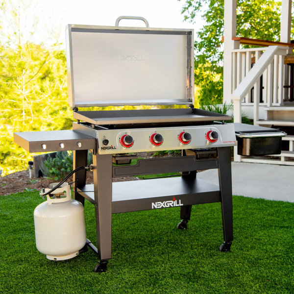 Nexgrill Daytona 4-burner Propane Gas Grill 36 In. Flat Top Griddle In ...