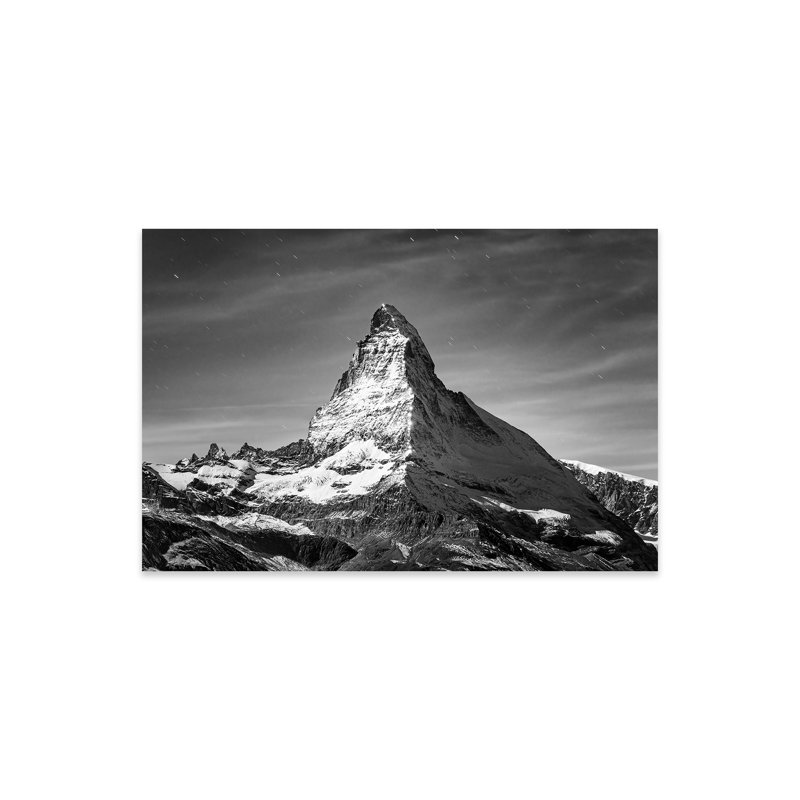 Ebern Designs Matterhorn Black And White On Plastic/Acrylic by Jan ...