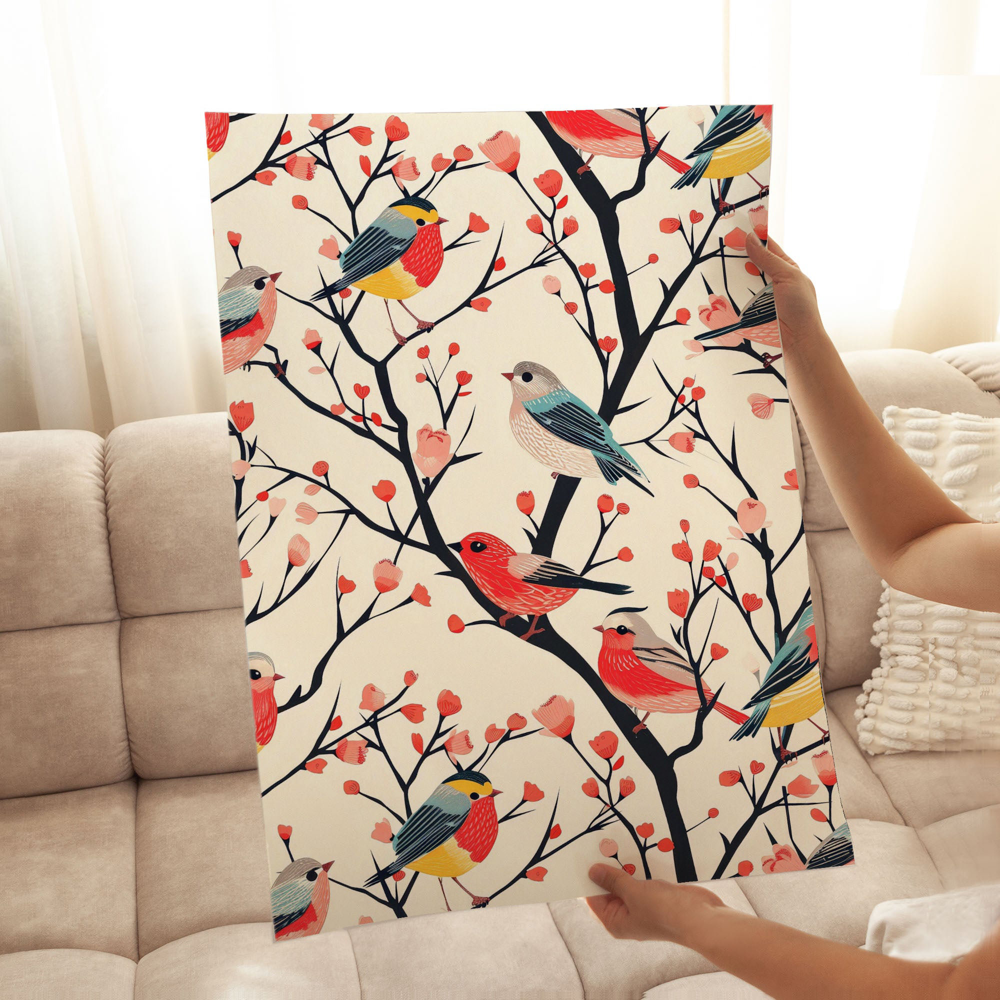 Winston Porter Animals Birds Pattern VI Cottage Unframed Art Print ...