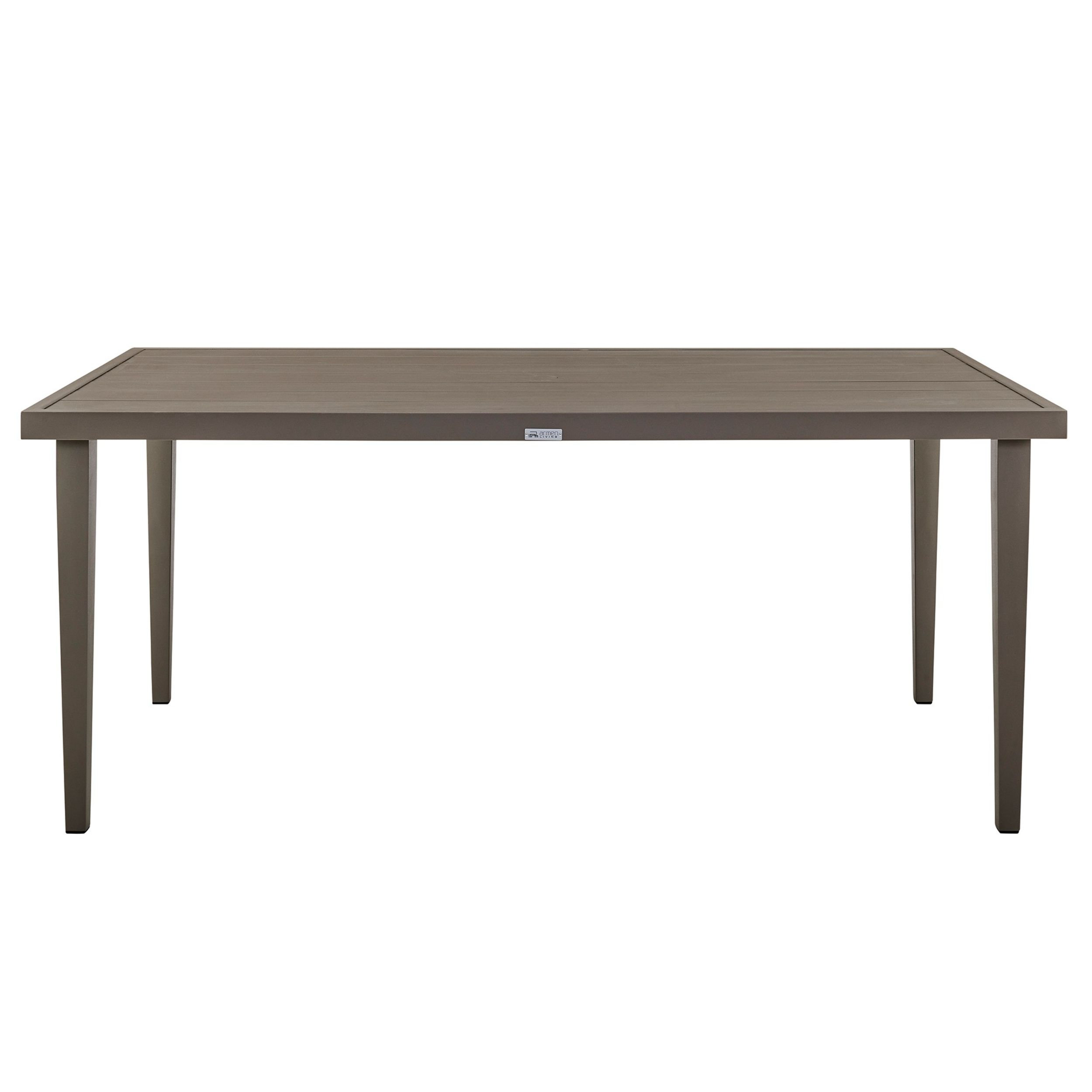 Joss & Main Grenada Outdoor Aluminum Gray Rectangle Dining Table | Wayfair