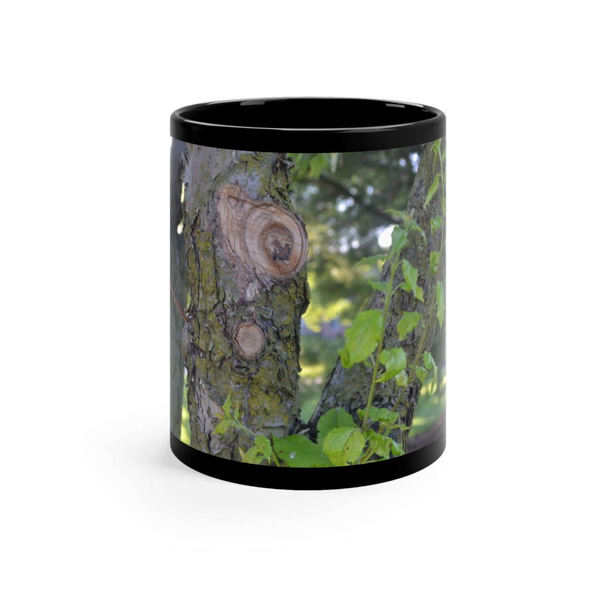 East Urban Home Tree Stump And Green Leaves 11Oz Black Mug - Wayfair Canada