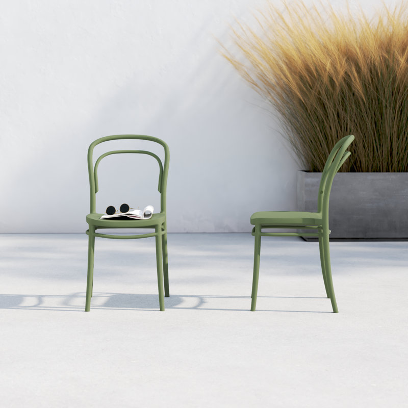 AllModern Farrah Outdoor Stackable Dining Side Chair & Reviews | Wayfair
