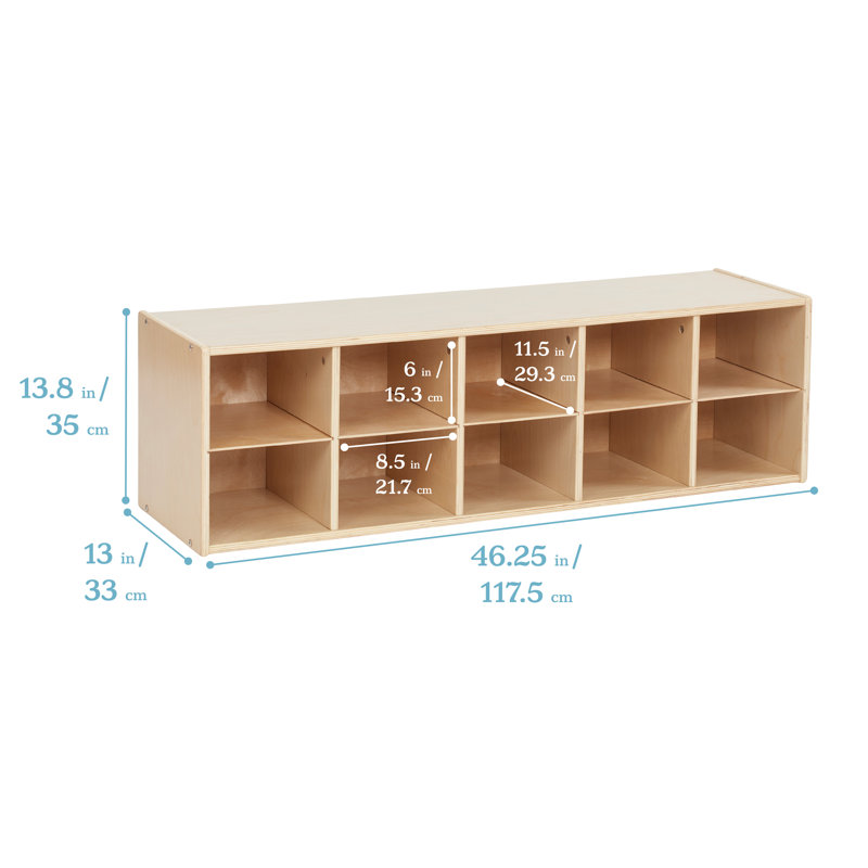 ECR4Kids Streamline 10 Cubby Tray Storage Cabinet, 2x5 | Wayfair