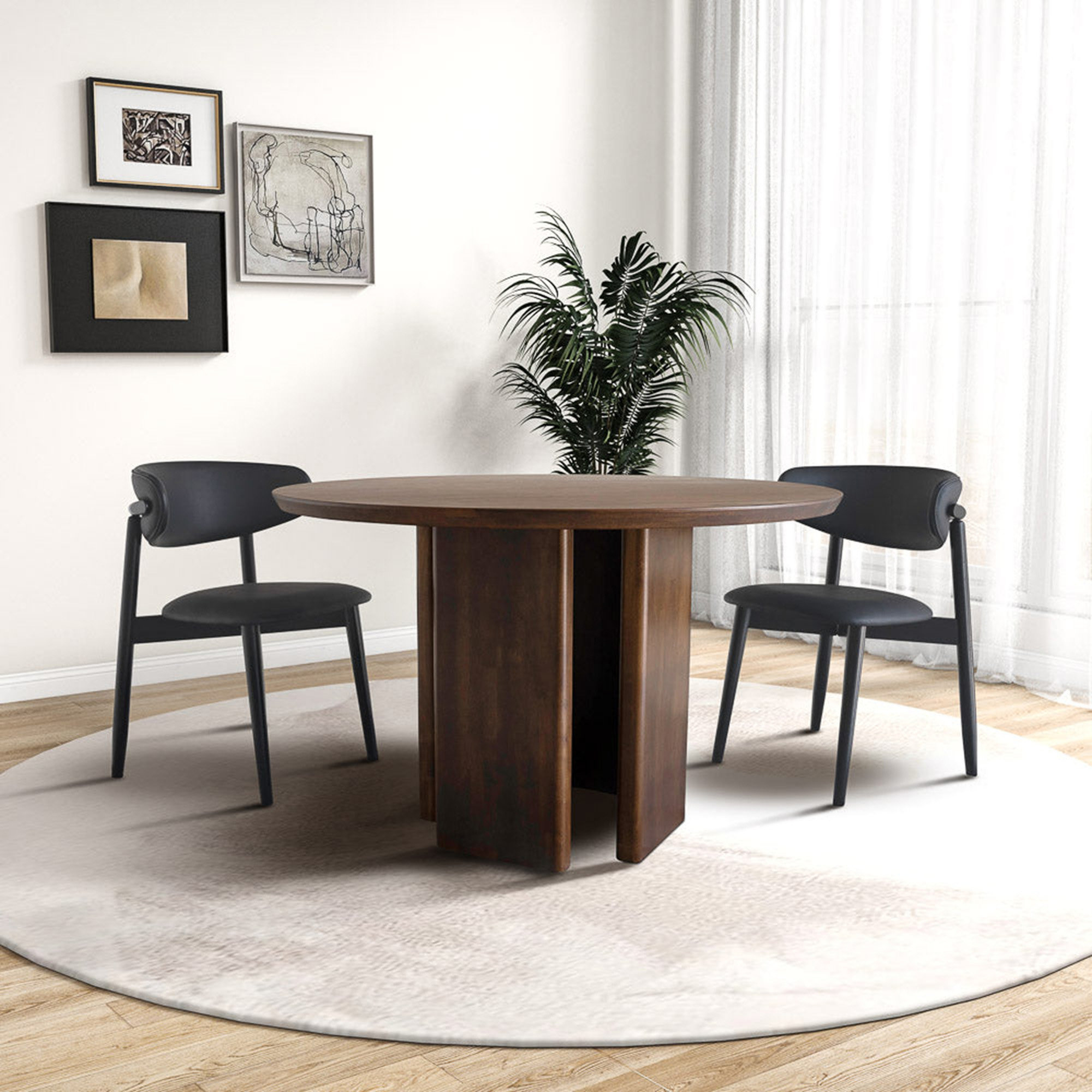 George Oliver Round Dining Table And 4 Side Chairs - Wayfair Canada