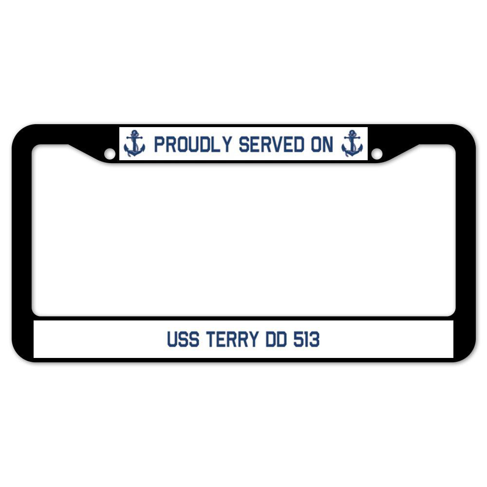SignMission Proudly Served on USS TERRY DD 513 Plate Frame | Wayfair